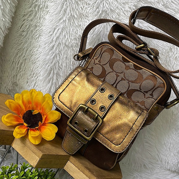 Coach | Bags | Coach Special Edition Metallic Gold Crossbody | Poshmark